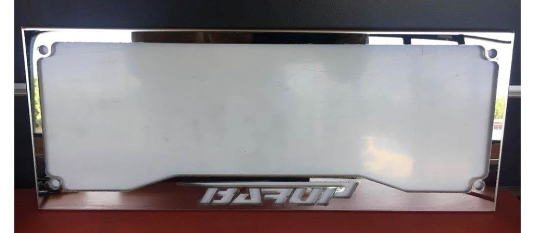 Bar Up stainless number plate surround – Barup Bull Bars